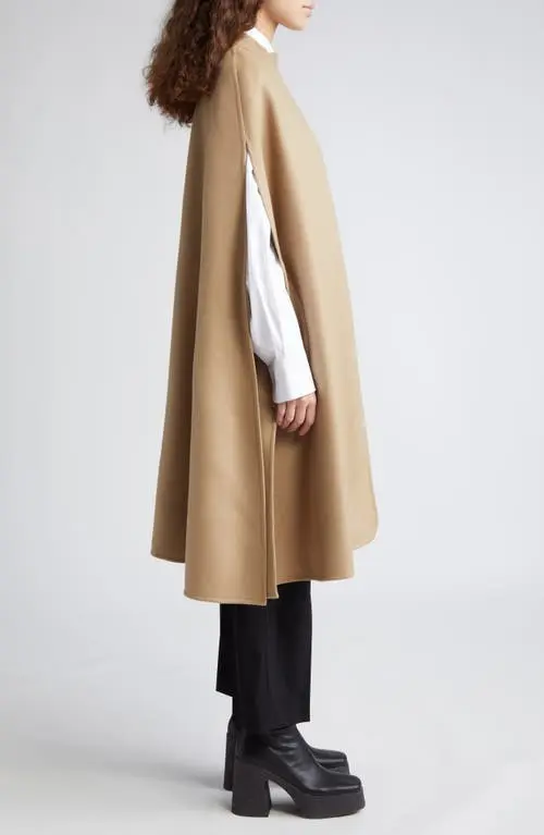Stella Mccartney Double Face Wool Cape In 2745 - New Camel - 40